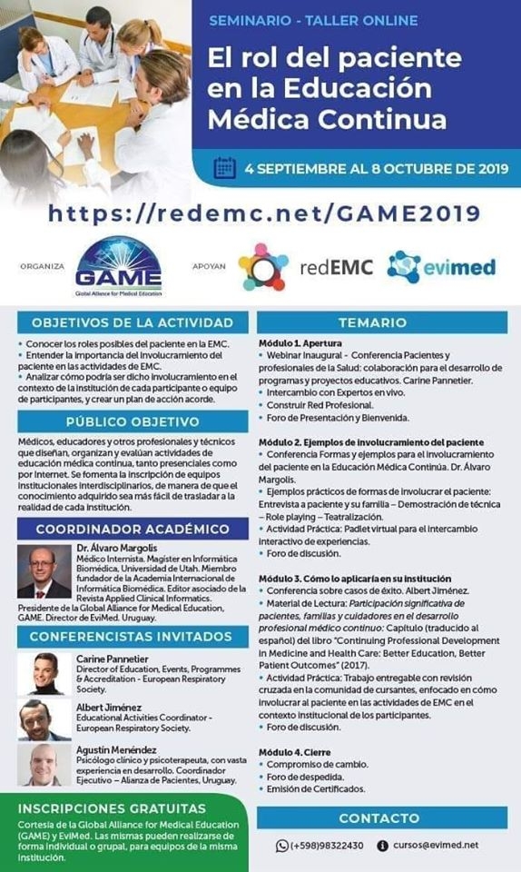 El rol del paciente en la Educación Médica Continua - SPI